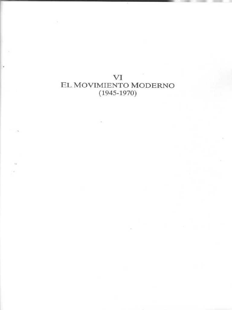 El Movimiento Moderno (1945-1970) | PDF