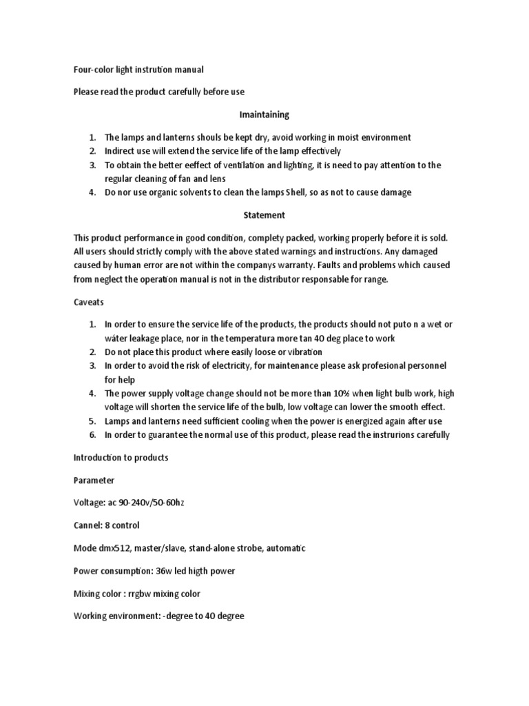 Manual Par Led | PDF | Color | Light