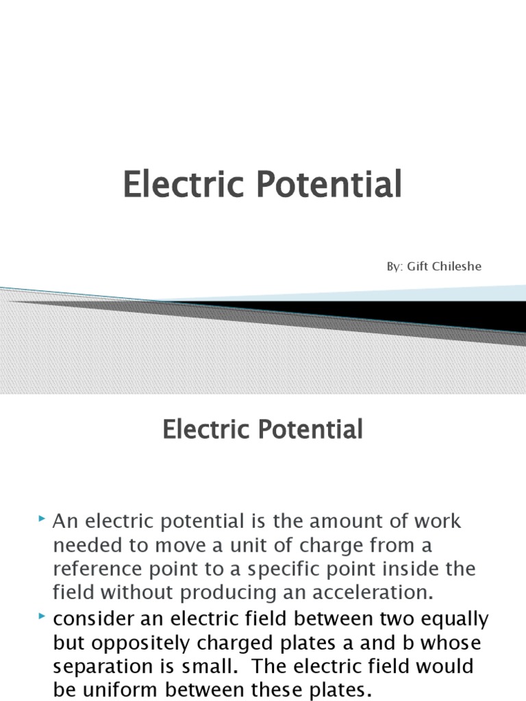 Electric Potential | PDF | Electronvolt | Voltage