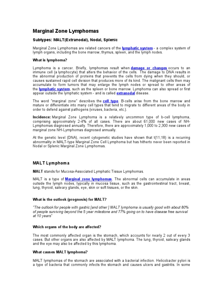 MZL | Lymphatic System | Lymphoma
