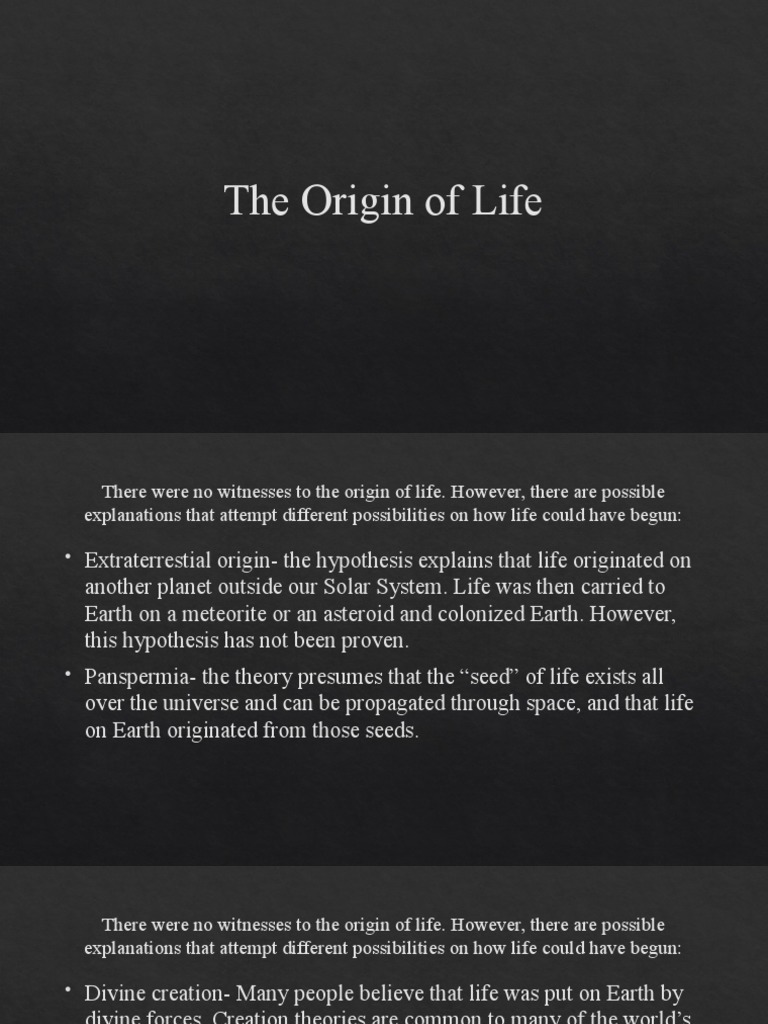 The Origin and Evolution of Life on Earth | PDF | Cell (Biology) | Life