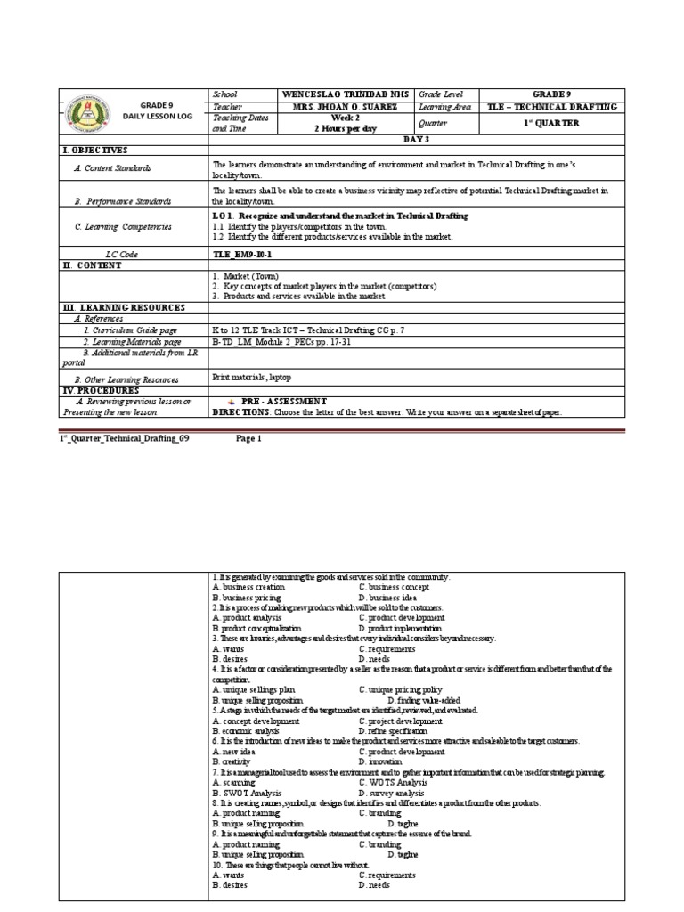 LESSON 2 - Environment & Market | PDF | Swot Analysis | Learning