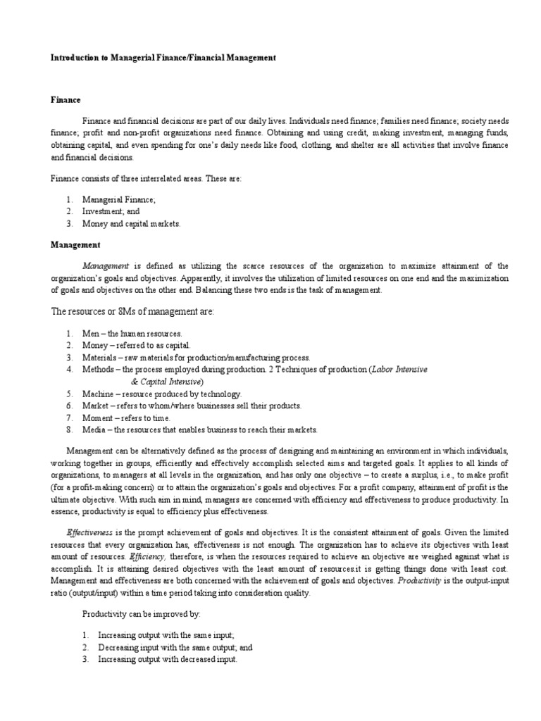 Introduction To Managerial Finance/Financial Management: The Resources ...