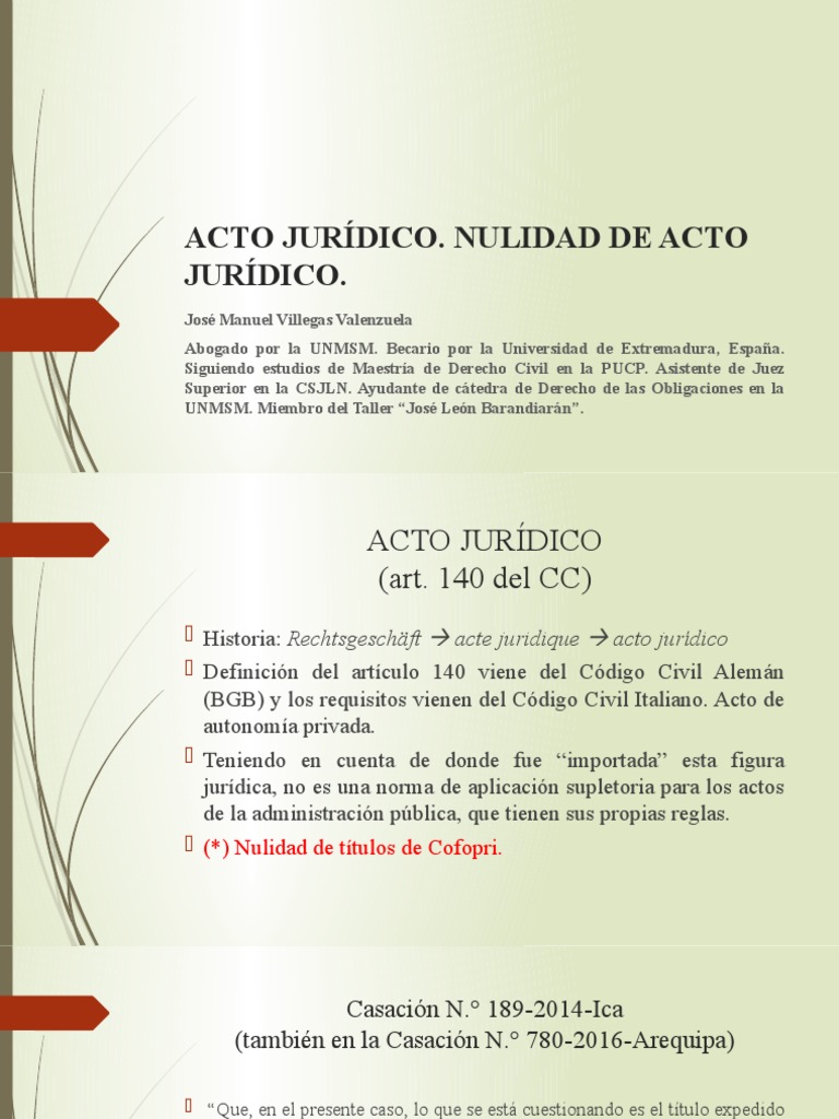 Nulidad de Actos Jurídicos: Análisis y Causales | PDF | Nulo (ley ...