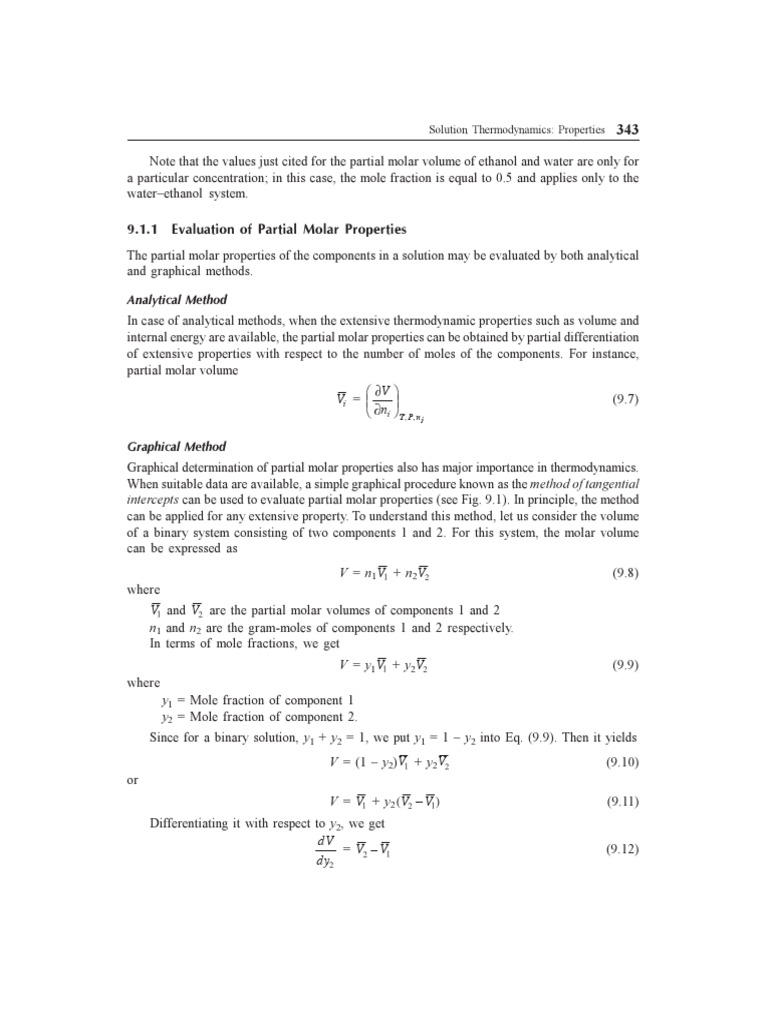 Propiedades Molares Parciales-Método Grafico | PDF | Mole (Unit ...