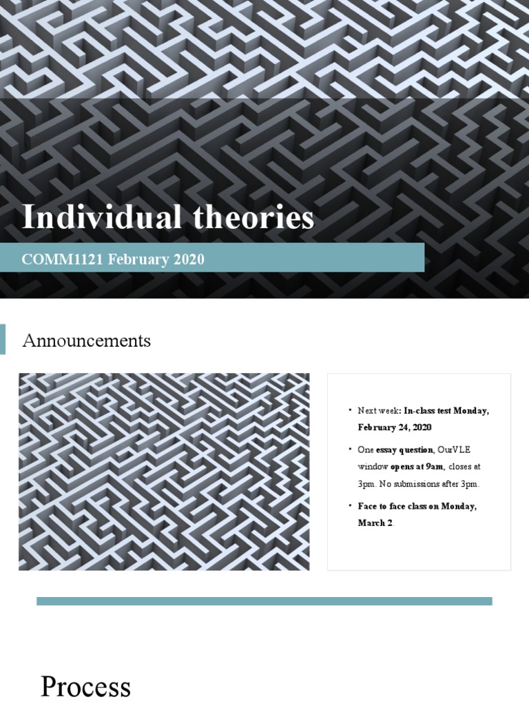 COMM1121.Individual Theories - Student Version | PDF | Psychological ...