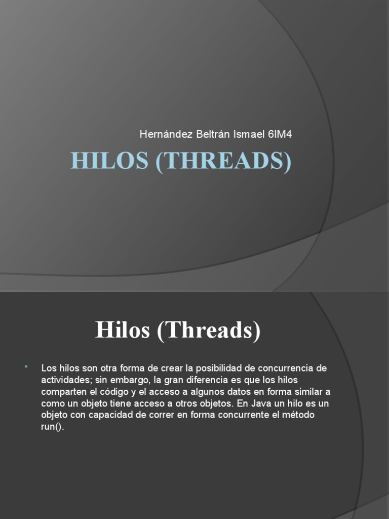 Hilos (Threads) | PDF | Hilo (Computación) | Ciencias de la Computación