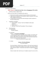 Grade 8 Lesson Plan: Tone and Mood | PDF | Lesson Plan | Cognition
