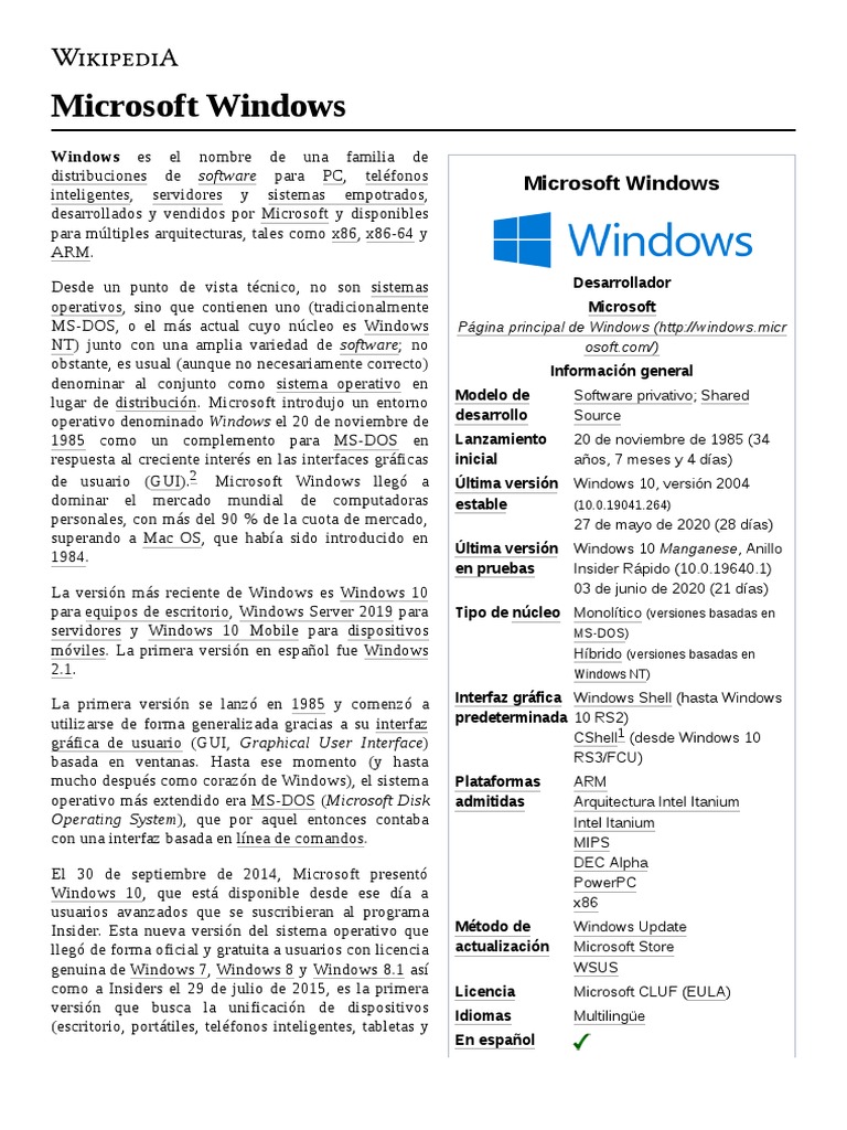 Microsoft Windows | PDF | Microsoft Windows | Windows 10