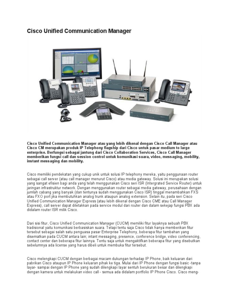 Cisco Unified Communication Manager Pdf