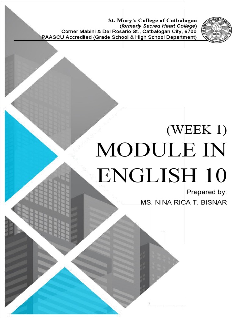 Module in English 10: (WEEK 1) | PDF