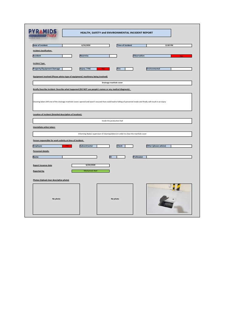 Incident Notification Form | PDF