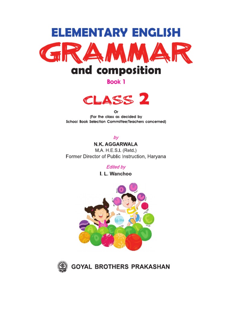 Elementary English Grammar Class-2 | PDF