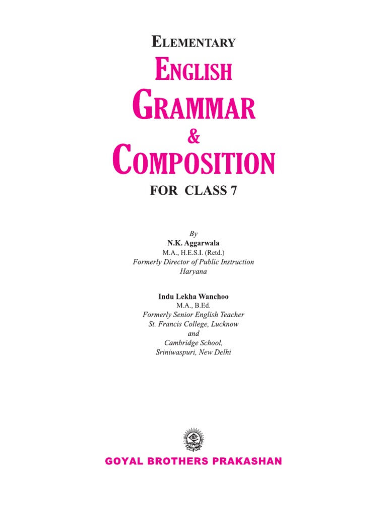 Elementary English Grammar Class-7 | PDF