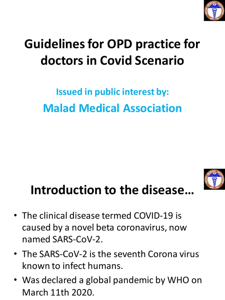 COVID-19 OPD Guidelines for Doctors | PDF | Hand Washing | Personal ...