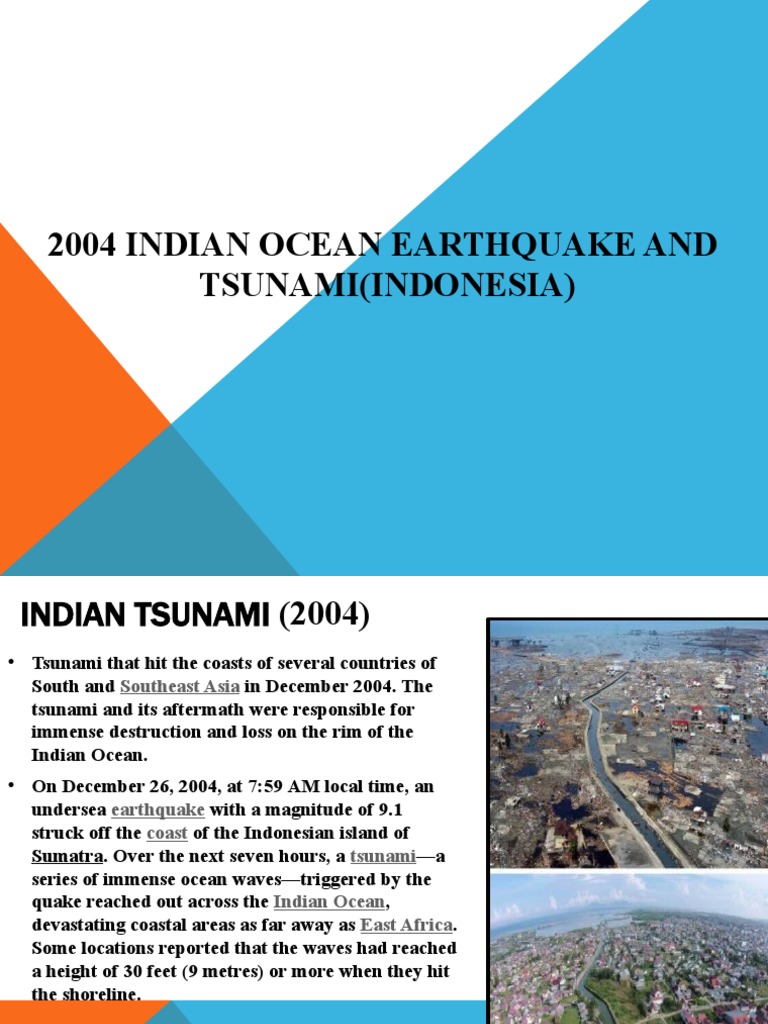 2004 Indian Ocean Earthquake and Tsunami (Indonesia) | PDF | Tsunami ...