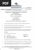 CXC Csec Edpm Paper 1 2020 | PDF