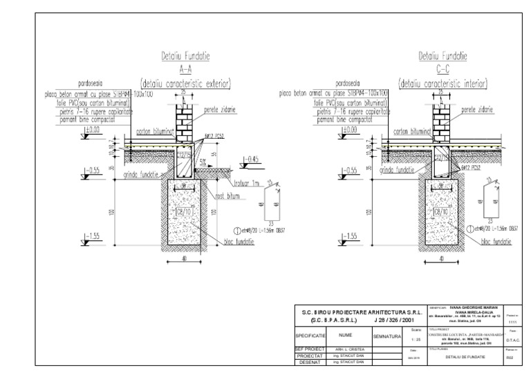Detaliu Fundatie PDF | PDF