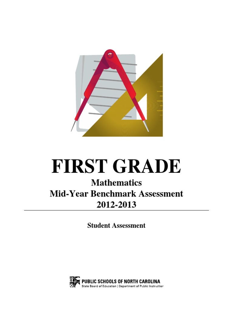First Grade: Mathematics Mid-Year Benchmark Assessment 2012-2013 | PDF ...