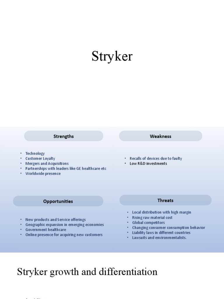 Stryker SWOT | PDF