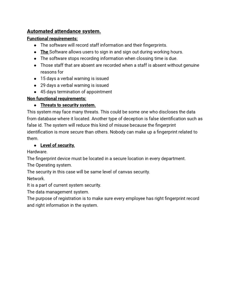 Automated Attendance System. PDF | PDF