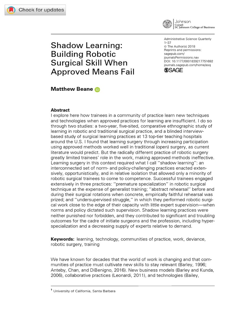 Shadow Learning: Building Robotic Surgical Skill When Approved Means ...