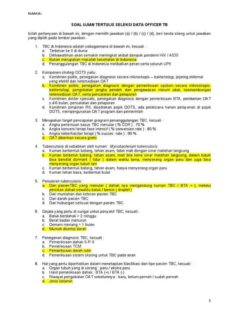 Soal TB DO PDF | PDF