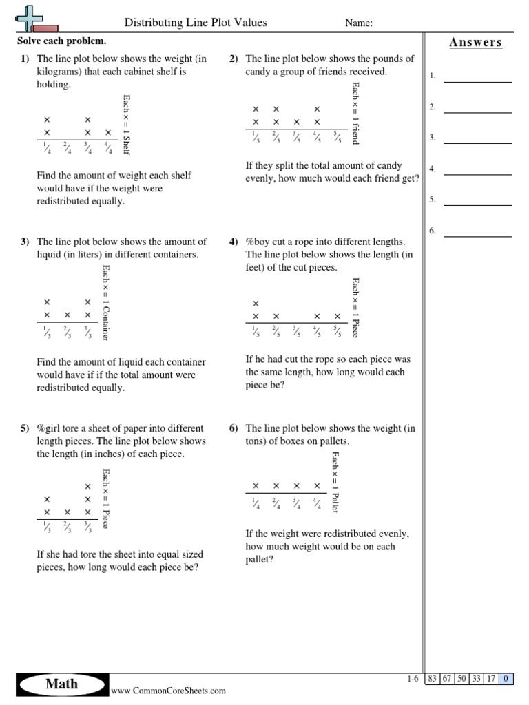 Distributing Line Plot Values | PDF | Nature | Teaching Mathematics