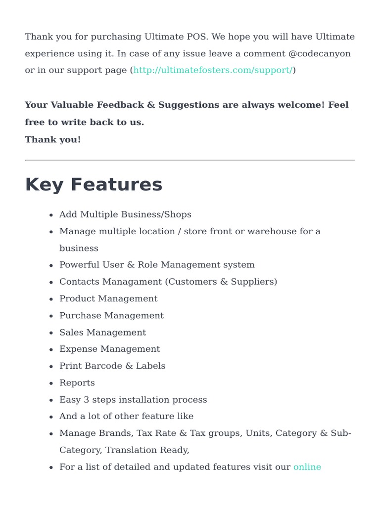 Quick Getting Started Documentation To UltimatePOS PDF | PDF