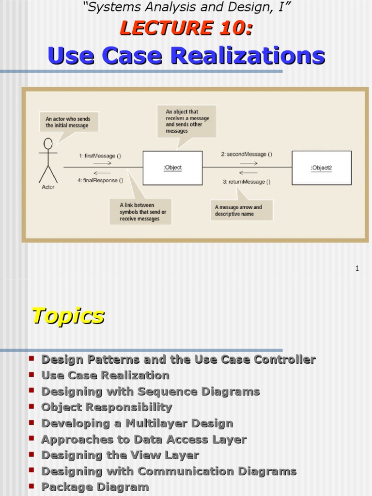 Use Case Realizations | Download Free PDF | Use Case | Class (Computer Programming)