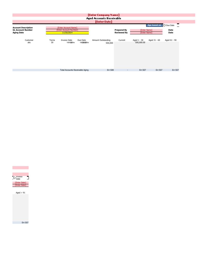 Ar Aging Template | PDF