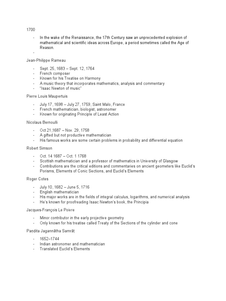 17th Century Math | PDF