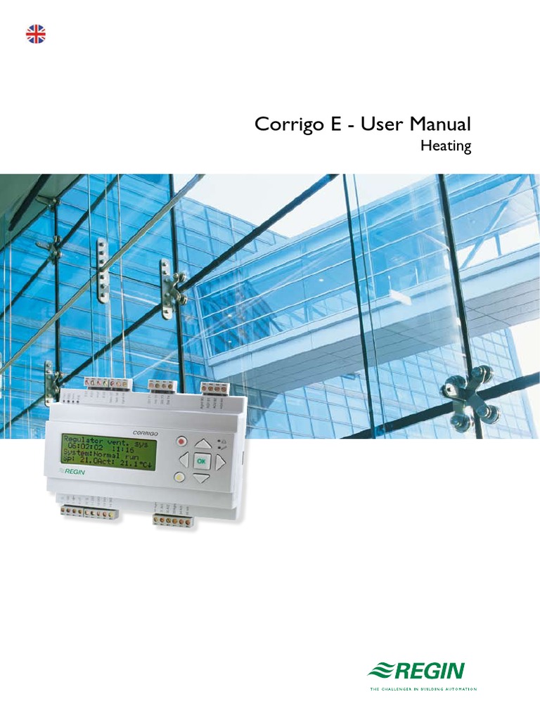 Corrigo E - User Manual: Heating | PDF | Actuator | Menu (Computing)