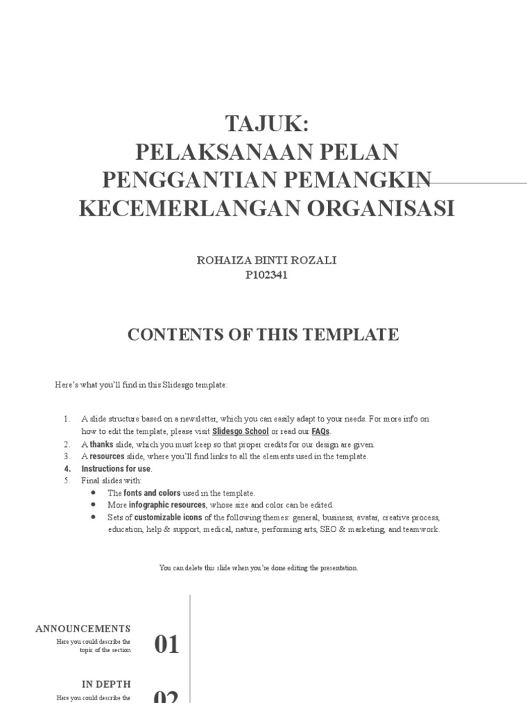 Template - Draf Presentation Individu - Tech Newsletter by Slidesgo ...