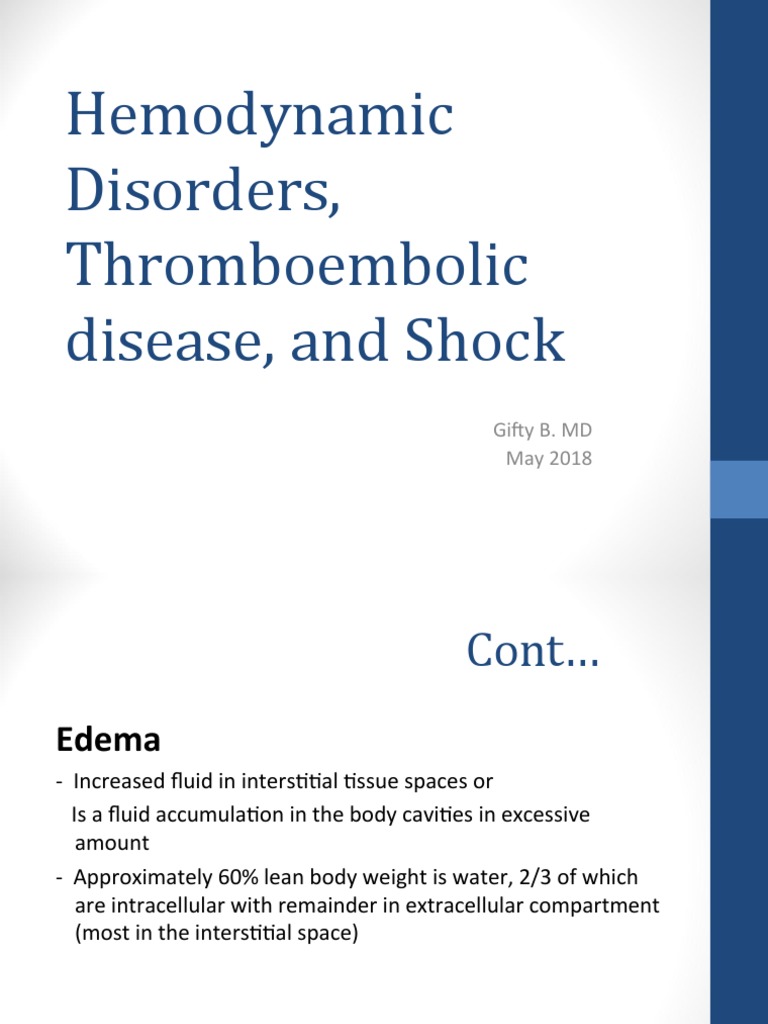Hemodynamic Disorders, Thromboembolic Disease, and Shock | PDF | Shock ...