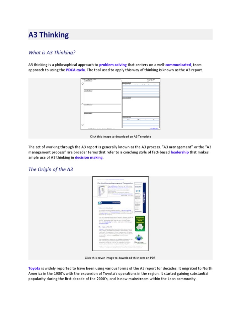 What Is A3 Thinking? | PDF | Mentorship | Thought