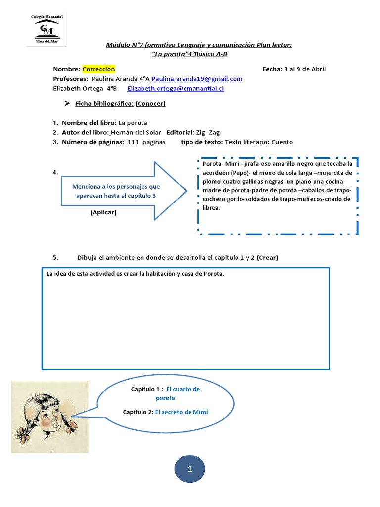 Retroalimentación Módulo N°2 Lenguaje y Comunicación Plan Lector | PDF | Muñecas
