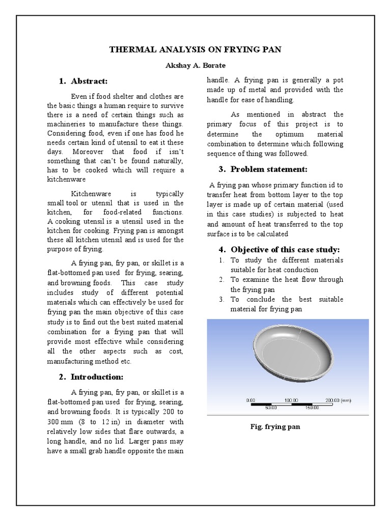Optimal Frying Pan Materials Analysis | PDF | Cookware And Bakeware ...