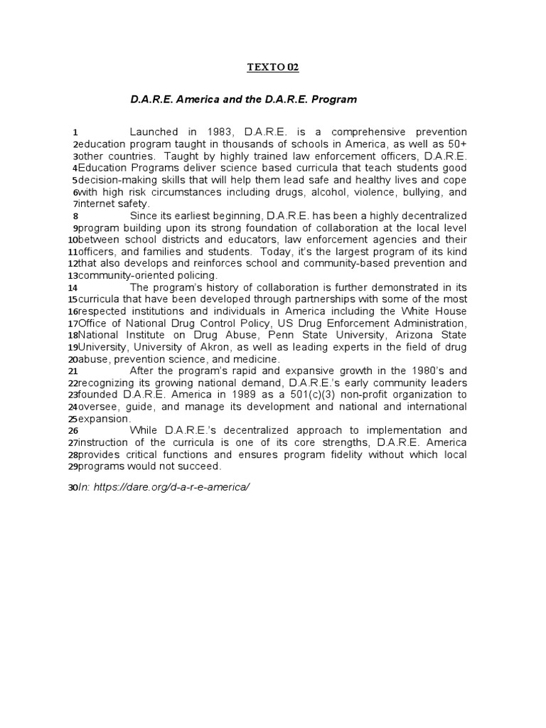 DARE America drug prevention program | PDF