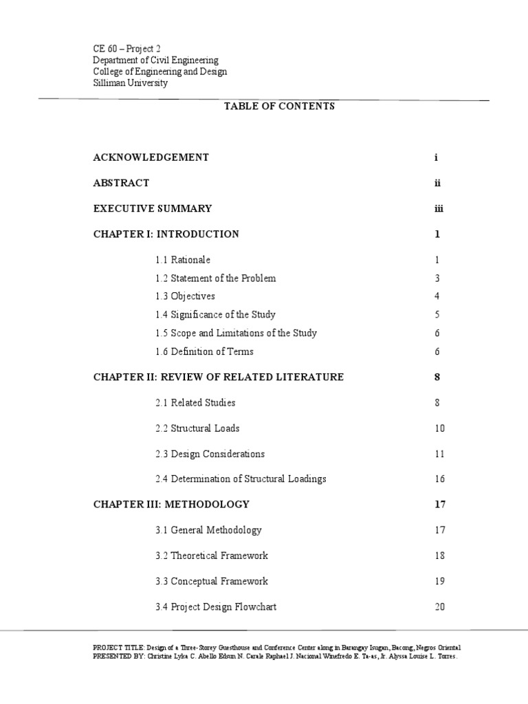 4 - Table of Contents | PDF | Economic Sectors | Civil Engineering