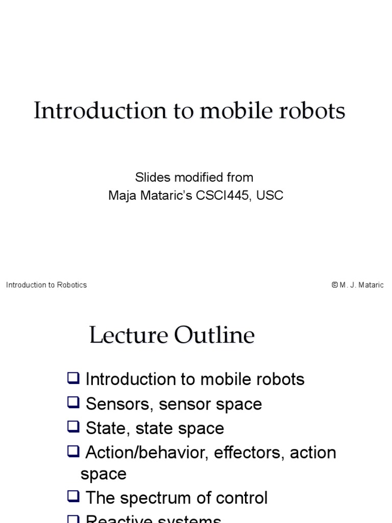 Introduction To Mobile Robots | PDF | Robotics | Feedback