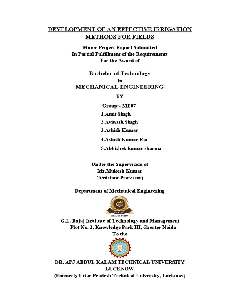 Design and Development of an Effective Drip Irrigation System for ...