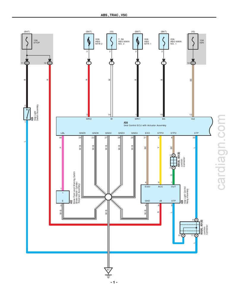 Abs, Trac, VSC | PDF | Anti Lock Braking System | Components