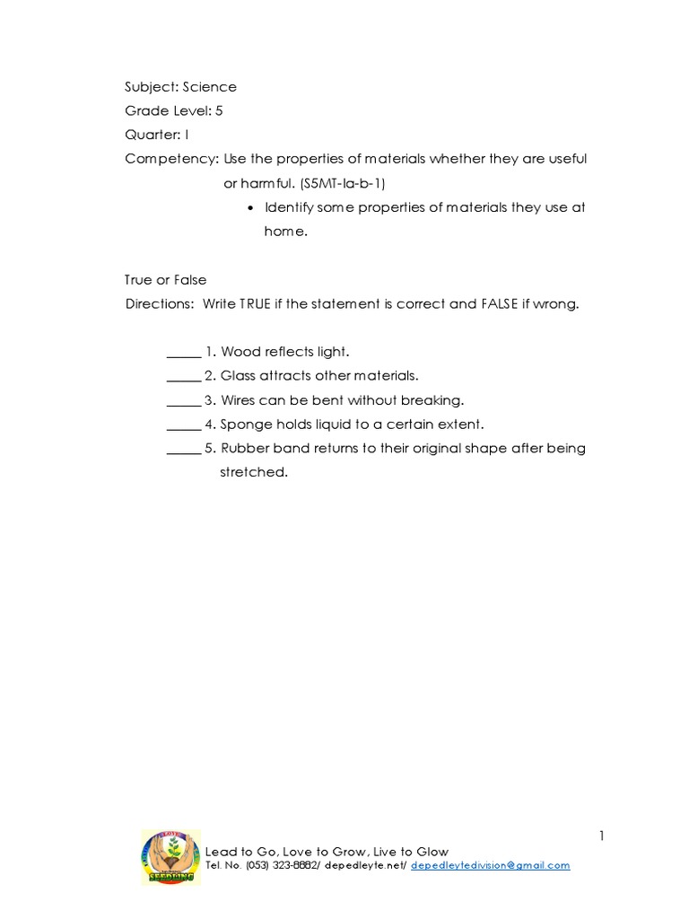 Grade 5 Test Items | PDF | Reproductive System | Petal