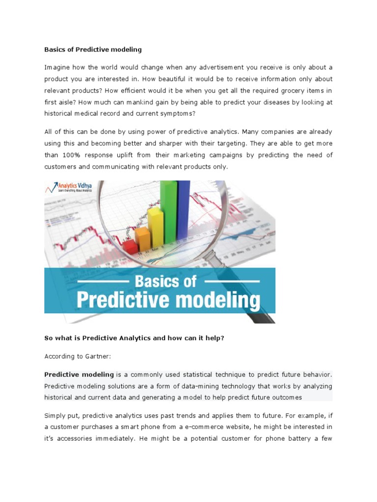 Predictive Modeling Basics and Steps | PDF | Predictive Analytics ...