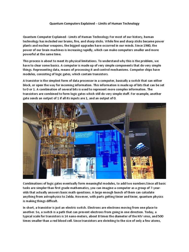 Quantum Computers Explained | PDF | Quantum Mechanics | Logic Gate