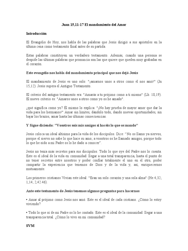 Juan 15,11-17 | PDF