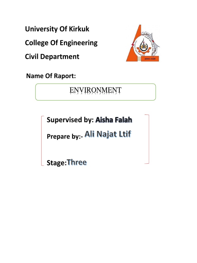 University of Kirkuk College of Engineering Civil Department | PDF ...