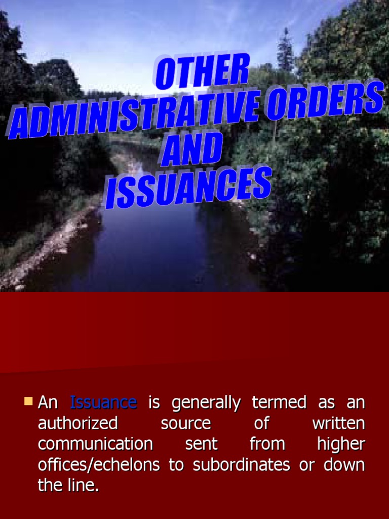 Administrative Issuances | PDF | Regulatory Compliance | Memorandum