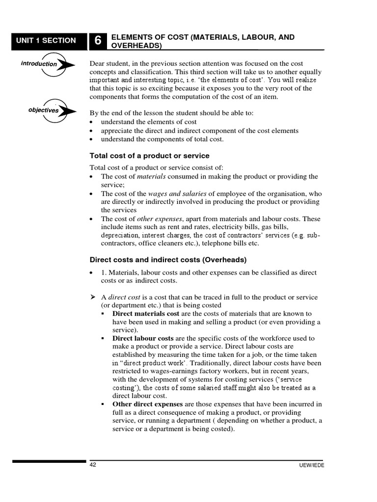 Unit 1 Section 6 | PDF | Cost Of Goods Sold | Cost